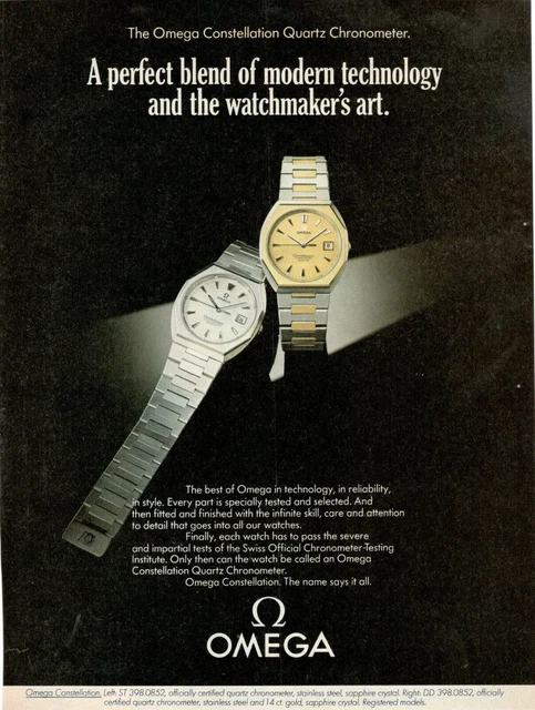 OMEGA CONSTELLATION QUARTZ Cronómetro 1979 Publicidad 1 Página Orologi ...