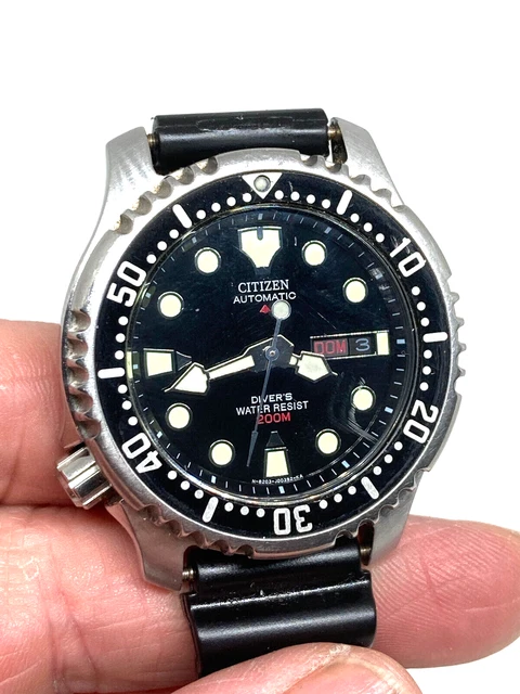 CITIZEN MEN'S PROMASTER Auto Divers watch Black dial - 42mm dia - 8203 ...