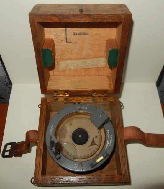 1943 WAR ISSUE Medium Landing Compass In Original Case £89.12 - PicClick UK