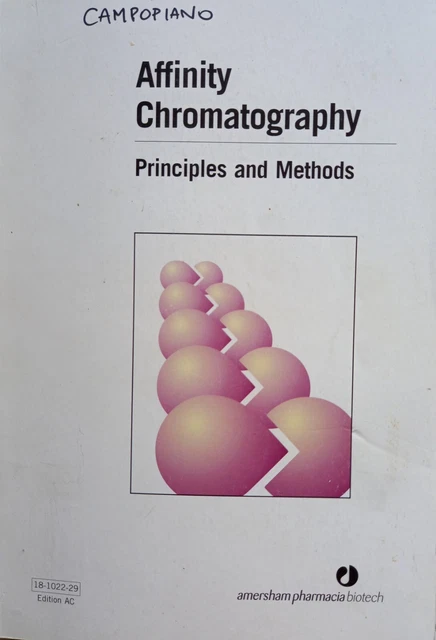 AFFINITY CHROMATOGRAPHY PRINCIPLES and Methods Amersham 18-1022-29 ...