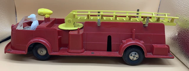 MARX FIRE ENGINE Vintage Truck Toy 1970s Deluxe Battery Boxed Louis Red ...