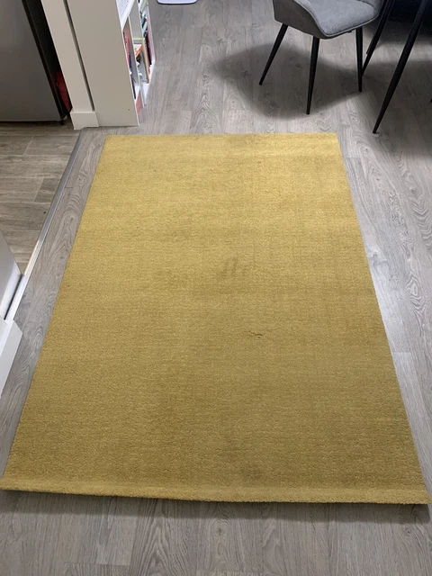 IKEA LANGSTED RUG LOW PILE YELLOW 133cm x 195cm x 13mm £25.00 - PicClick UK