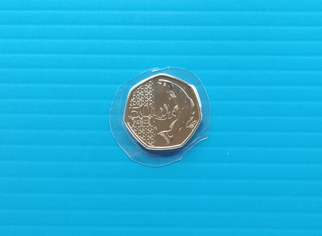 50P COIN. KING CHARLES ATLANTIC SALMON 2024 FIFTY PENCE BUNC. £52.95 ...