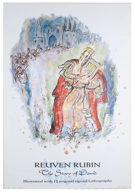 & HISTOIRE DE King David " Par Reuven Rubin Affiche 12-Piece Suite 20 x ...