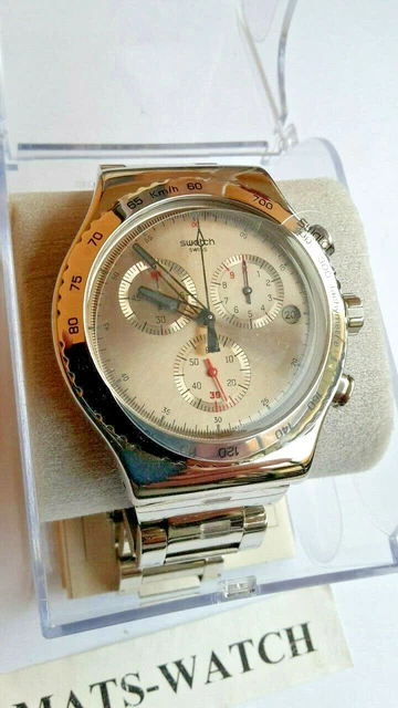 SWATCH + IRONY Nuovo Cronografo + YVS405GC Silverish Too + Nuovo EUR ...