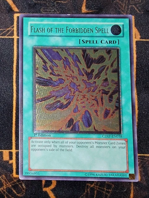 YUGIOH FLASH OF the Forbidden Spell (CDIP-EN038) Ultimate Rare 1st ...