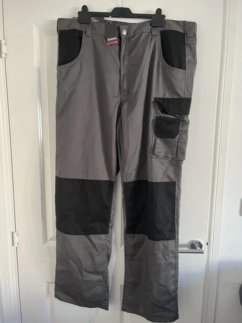 PARKSIDE WORK TROUSERS Size 44 Waist Brand New Grey Black Brand New ...