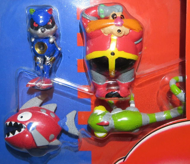 SET 1994 TOMY Sonic The Hedgehog Figures - Metal Robotnik Chopper ...