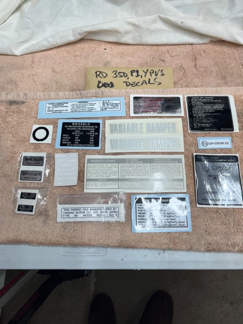 YAMAHA RD 350 F1 YPVS Full Decal Set. £57.92 - PicClick UK