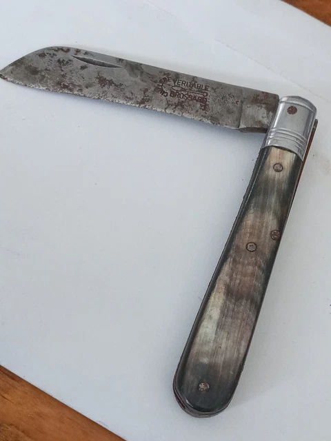 COUTEAU VÉRITABLE BROSSARD cuillère pliant ancien 8 cm environ plié EUR ...