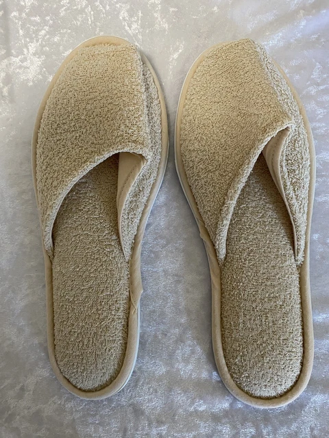 VINTAGE 70S BARRY ANGEL TREADS BEIGE SLIP ON SLIDES SCUFFS SLIPPERS sz ...