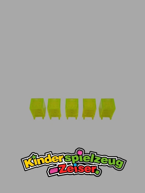 LEGO 5 X Kiste Schrank Briefkasten Trans-Neon Green Container Box 2x2x2 ...