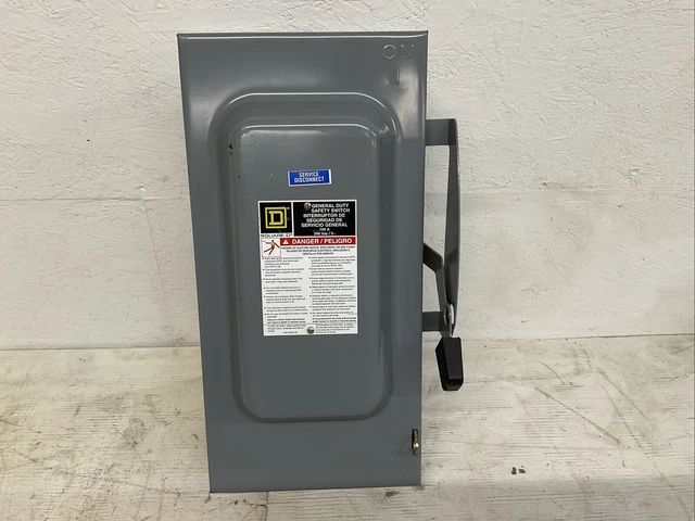 SQUARE D GENERAL Duty Safety Switch With Fuses 100-Amp 240V 3-Pole ...