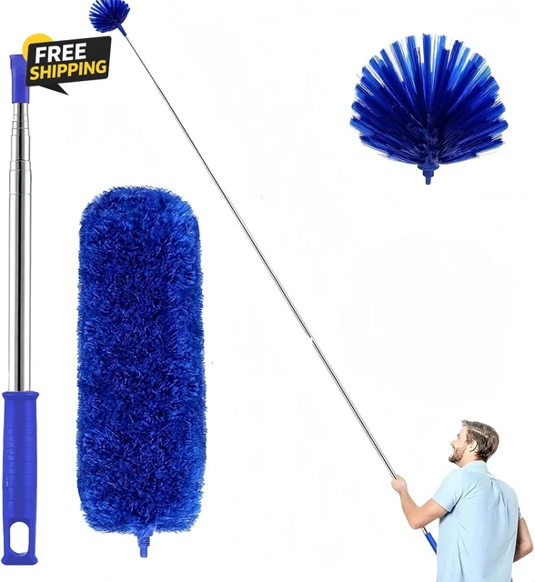 COBWEB DUSTER AVEC poteau d'extension, Spider Web Remover 2PCS Cob Web ...