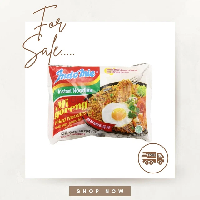 INDOMIE GORENG INDONESIAN fried noodles instant seasoning ramen 20 bags ...