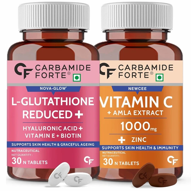 CARBAMIDE FORTE JAPANESE Reduced L Glutathione Tablet with Vitamin C 30 ...