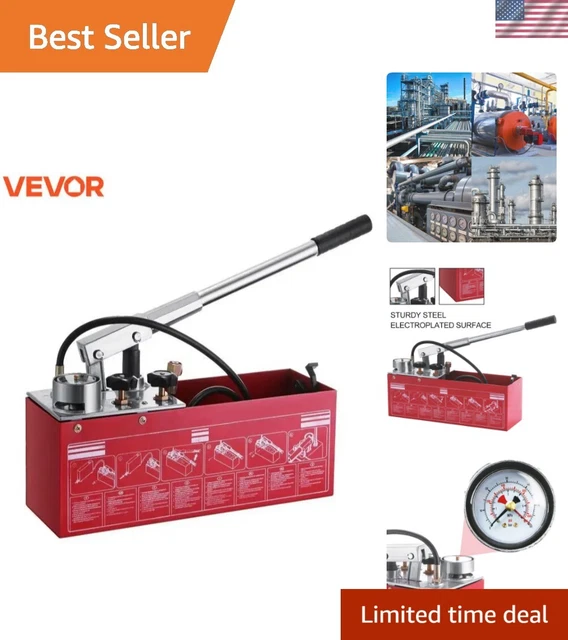 VEVOR HYDRAULIC MANUAL Pressure Pump Hydrostatic Water Pressure Tester ...