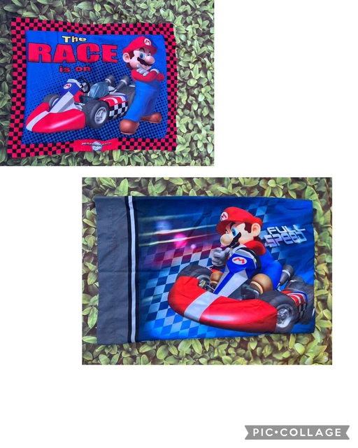 NINTENDO SUPER MARIO Bros Mario Luigi Kart 1 Standard Pillow Sham and ...