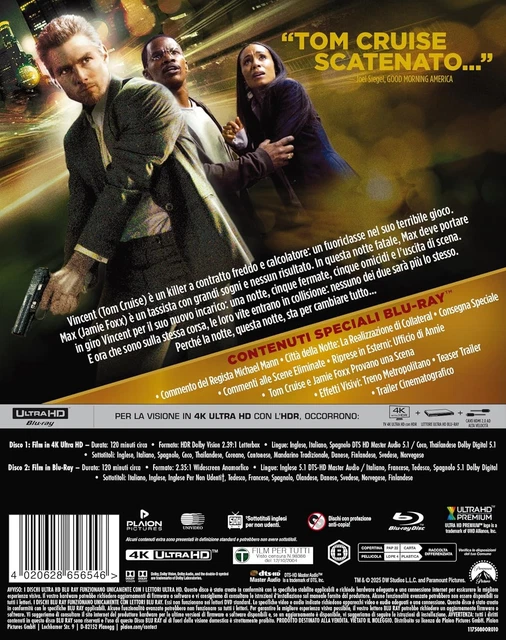 BLU-RAY 4K UHD Collateral (4K Ultra Hd+Blu-Ray) (4K UHD Blu-ray) Tom Cruise $62.78 - PicClick CA