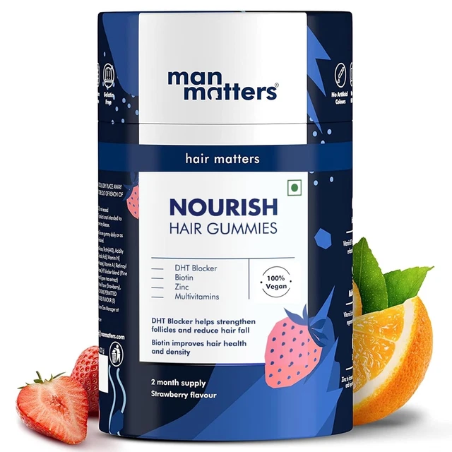 MAN MATTERS BIOTIN Gummies For Hair & Skin | 60 Days Pack Free Shipping ...