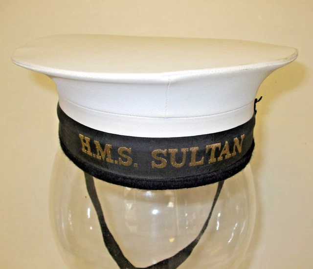 ROYAL NAVY PORK Pie Hat Ribbon of H.M.S. SULTAN Size 57cm Royal Navy ...