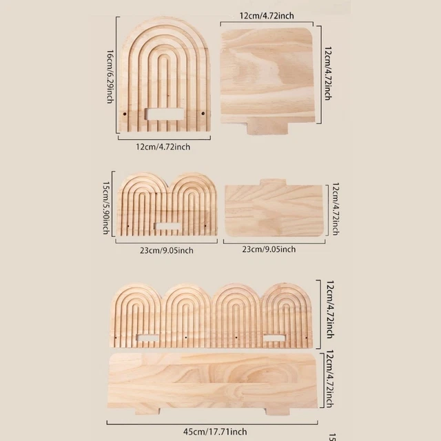 WALL MOUNTED ARCHED Wall Shelves Decorative Storage Racks Living Room ...