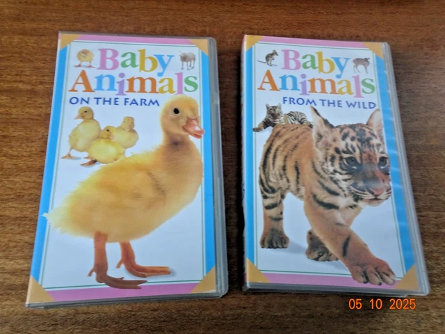 2 BABY ANIMALS Tapes From The Wild & On The Farm (VHS, 1997/8) - DK ...