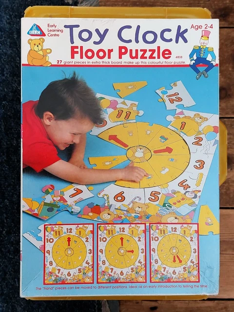 VINTAGE EARLY LEARNING Centre (ELC) Toy Clock Floor Puzzle £3.00 ...