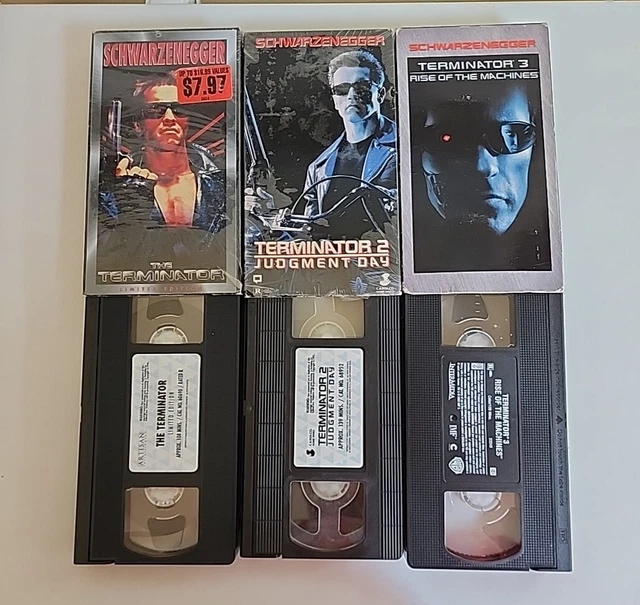 THE TERMINATOR VHS Lot 1-3 Arnold Schwarzenegger Judgement Day Rise ...
