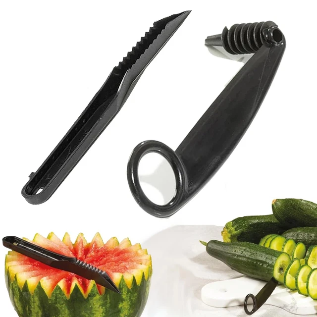 KITCHEN SPIRAL AND V-Shaped Tools, Spiral Slicer Blade Hand Slicer ...