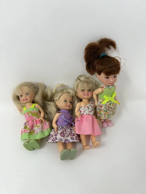 *VINTAGE* LOT OF 4 Barbie Mattel Little Sister Kelly Dolls $24.99 ...