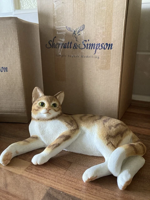 SHERRATT & SIMPSON Ginger Cat Lying down £8.00 - PicClick UK