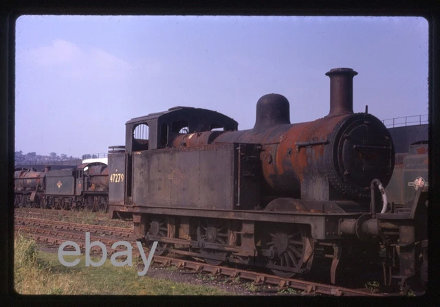 ORIGINAL 35MM SLIDE - ex LMS 8F 48173 at Woodhams, Barry scrapyard - 10 ...