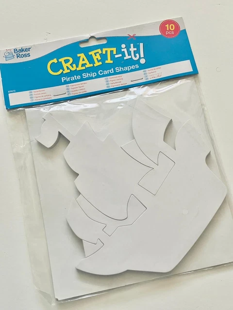 10 PLAIN PIRATE ship Card shapes- Colour in Create Your Own Design ...
