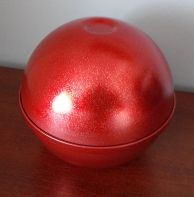 Empty Lindt Red Lindor Bauble Ball Tin For Chocolates Maxiball Storage