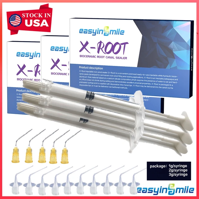 3PACKS DENTAL ENDO Bioceramic Root Canal Sealer Sealing Sequence ...