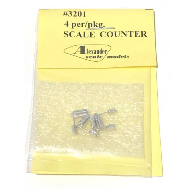 ALEXANDER SCALE MODELS 3201 Scale Counter 200# Capacity (4) HO Scale £4 ...
