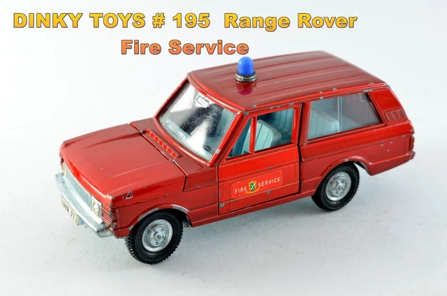 DINKY TOYS # 195 Range Rover Fire Service / Fire Chief's Car 1971 - 78 ...