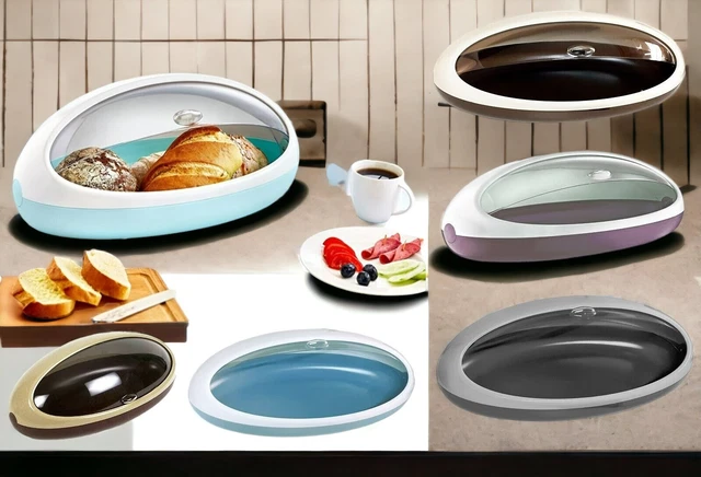 HOBBY LIFE PLASTIC Roll Top UFO Bread Bin - 50cm Storage Kitchen Bin ...