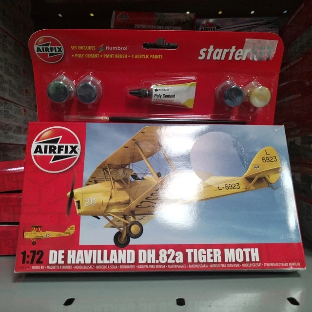 AIRFIX DE HAVILLAND DH.82a Tiger Moth 1:72 Aircraft Model Kit EUR 9,79 ...