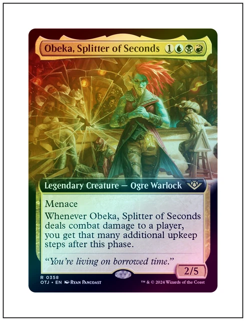 1 X OBEKA, Splitter of Seconds, Extended Art, Outlaws of Thunder ...