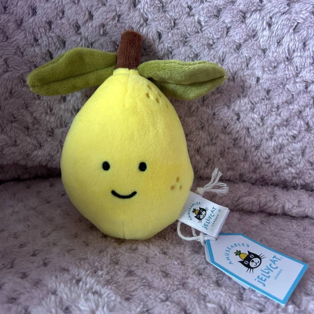 JELLYCAT FABULOUS LEMON - Small Beanie Lemon Soft Toy Collectible Food ...