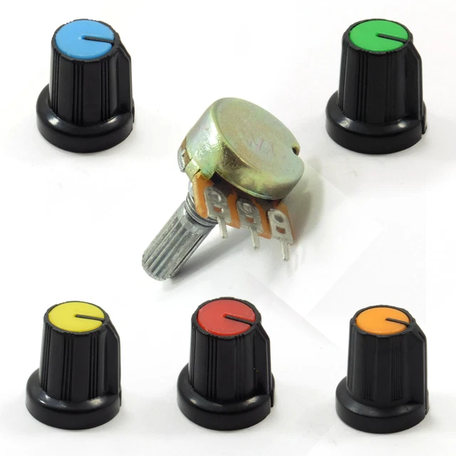 MONO POTENTIOMETER VOLUME Tone Control Splined Linear B and Plastic Cup ...