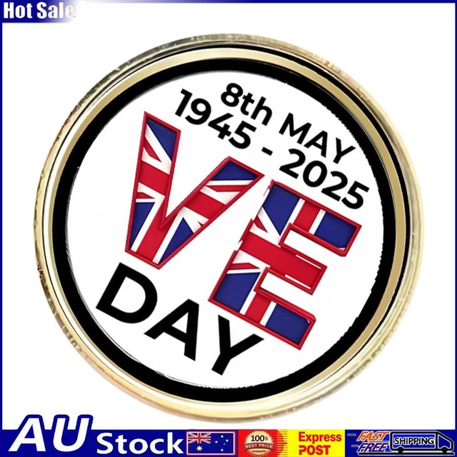VE DAY 80TH Anniversary 1945-2025 Lapel Pin Badges Aolly Pin Badge for ...