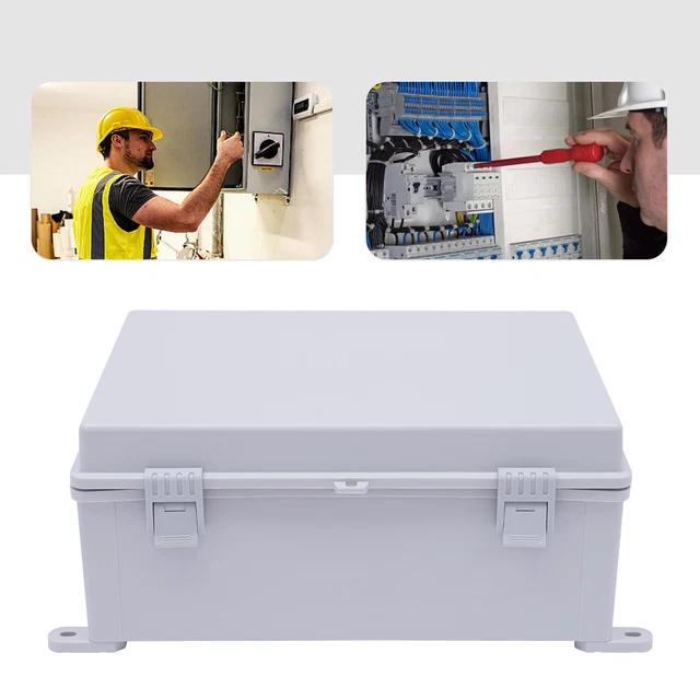 WALL-MOUNTED 15.7& ELECTRICAL Box Enclosure Weatherproof DIY Junction ...