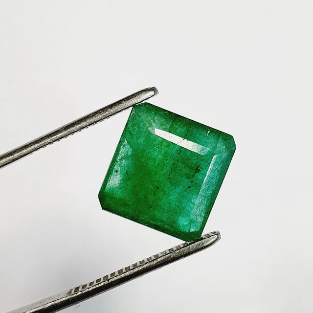 CERTIFIED NATURAL GREEN Emerald 6 Ct Emerald Cut Faceted Loose Gemstone ...