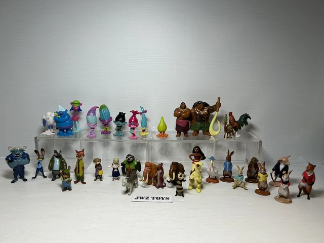 DISNEY FIGURES Moana, Ice age, Trolls rabbit, Zootopia - Cake Toppers ...
