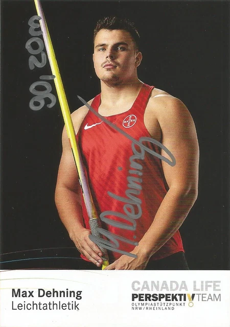 MAX DEHNING ( GER ) - Speerwerfen - orig. sig. Autogrammkarte EUR 1,00 ...
