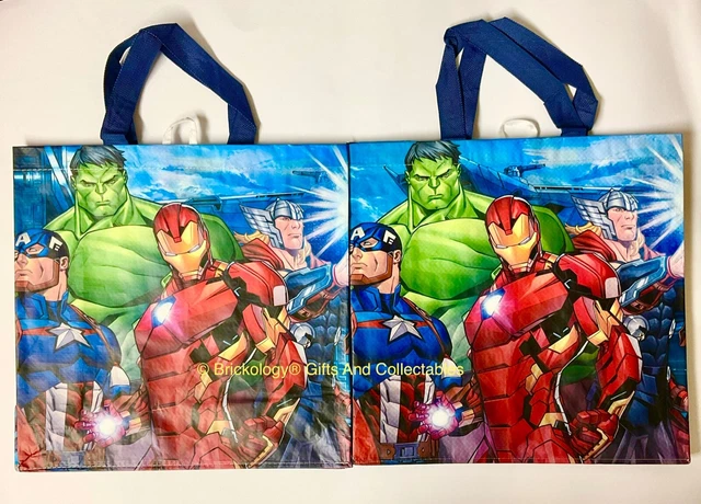 SHOPPING TOTE PAIR Two Handled Bags Disney Marvel Avengers Characters £ ...