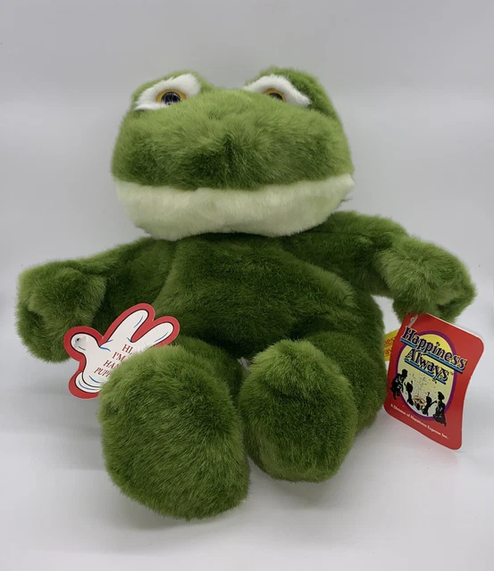 VINTAGE HAPPINESS ALWAYS Zoo plush hand puppet Frank Frog full body 14 ...